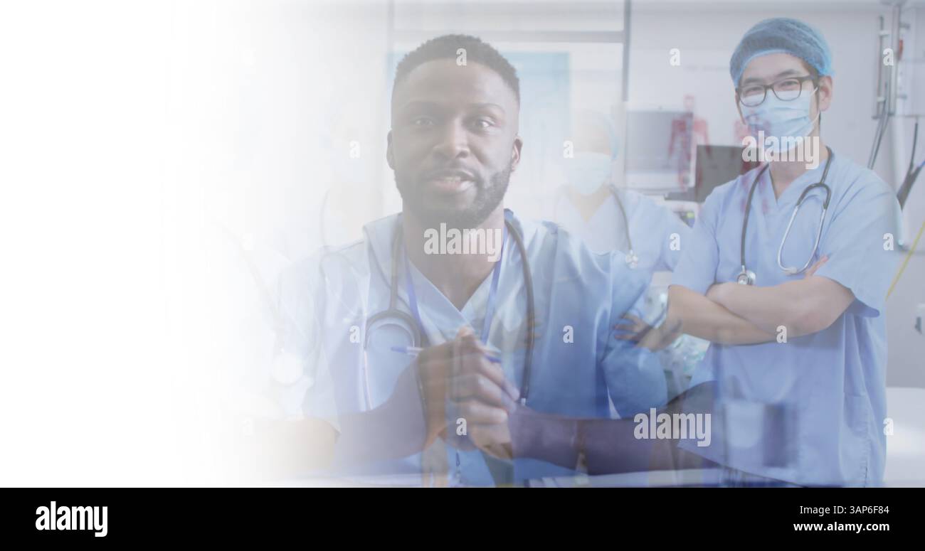 Composite smiling male doctor talking hi-res stock photography and ...