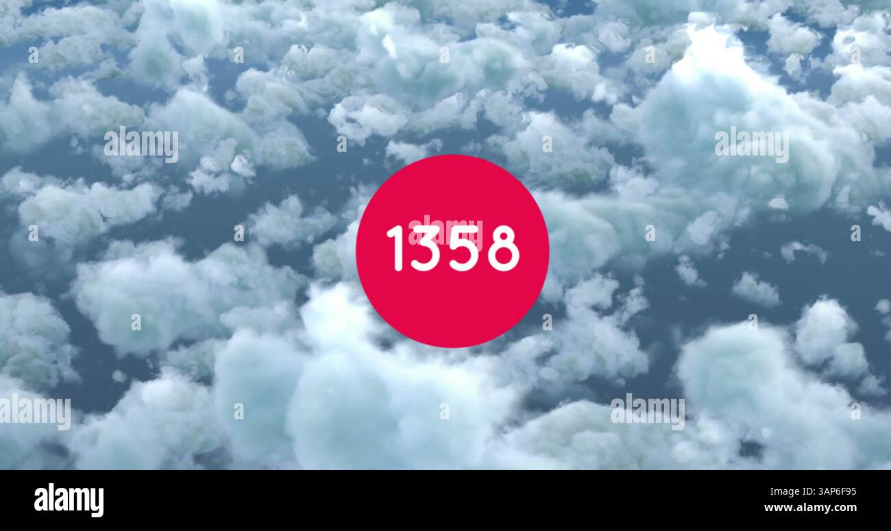 Image of counting numbers over clouds Stock Photo - Alamy