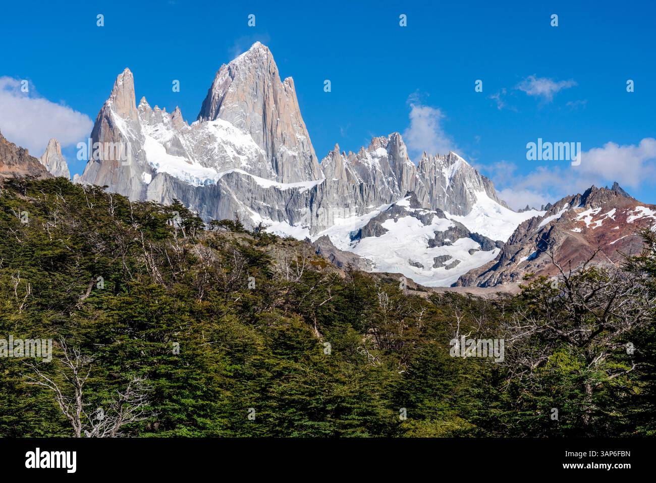 A View of Mount Fitz Roy (Cerro Fitz Roy) Near The Village Of El ...