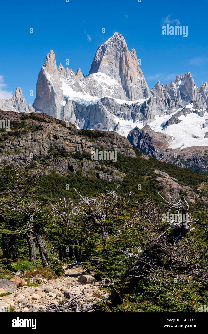 A View of Mount Fitz Roy (Cerro Fitz Roy) Near The Village Of El ...