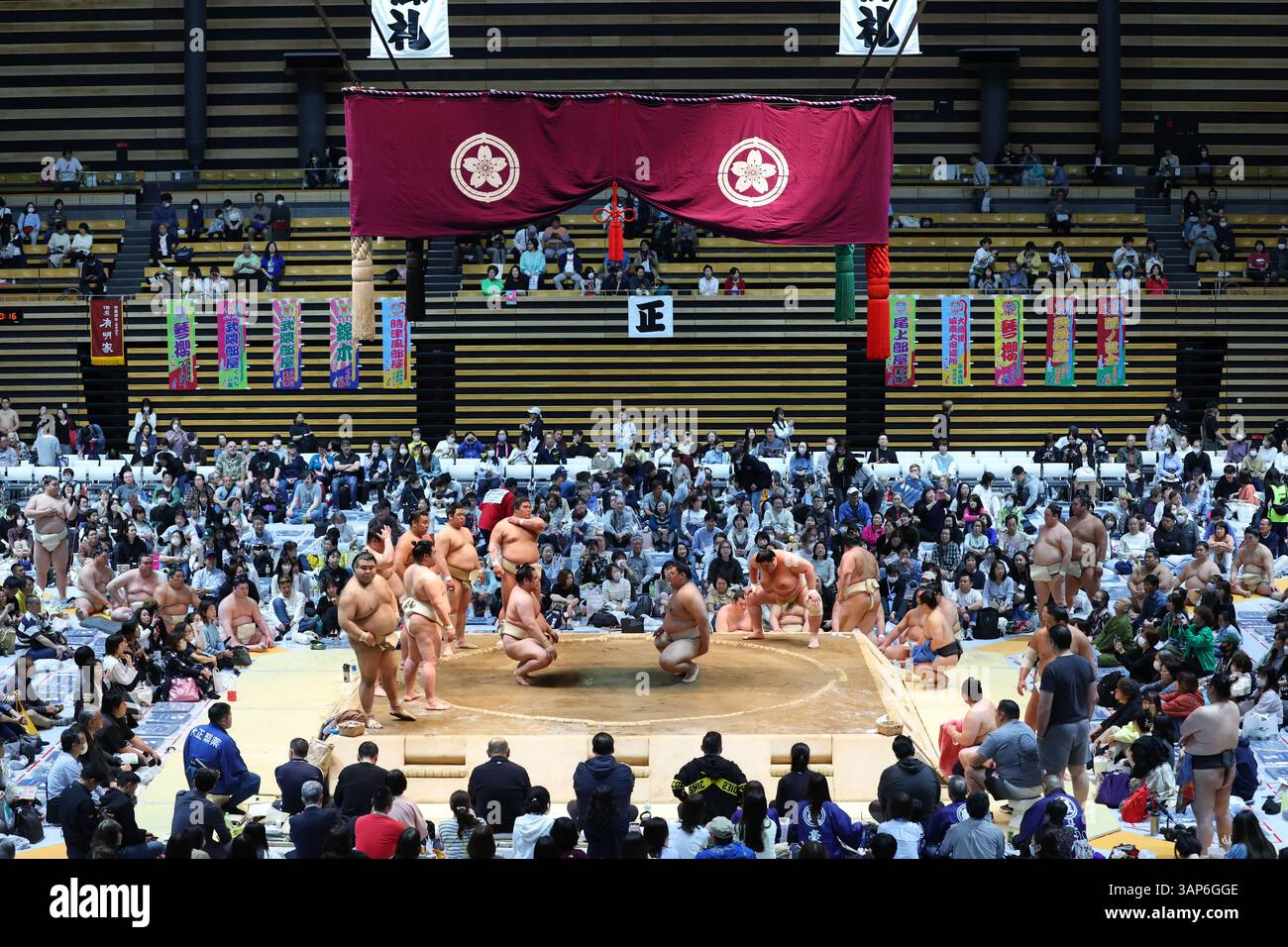 Tokyo, Japan. 15th Apr, 2025. General view Sumo : Jonan Ota Sumo ...