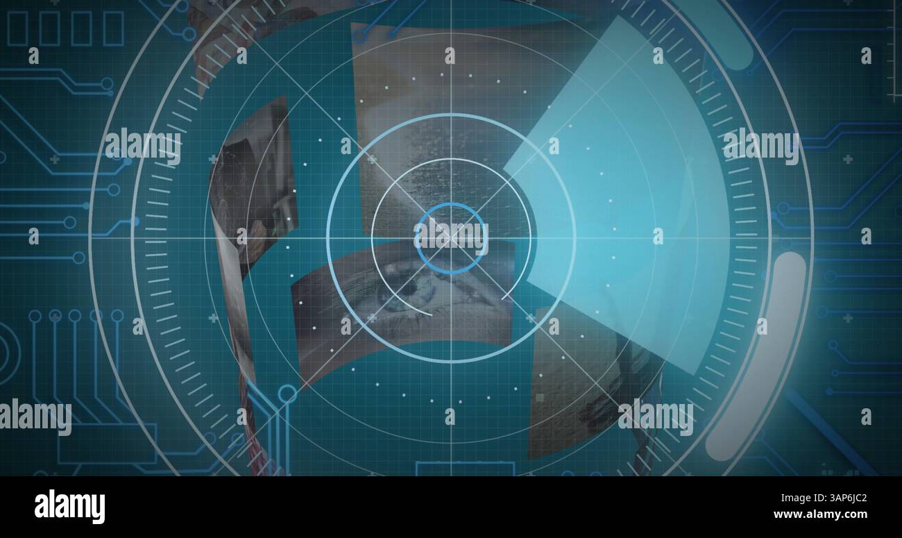 Image of scope scanning, computer circuit board and data processing on ...