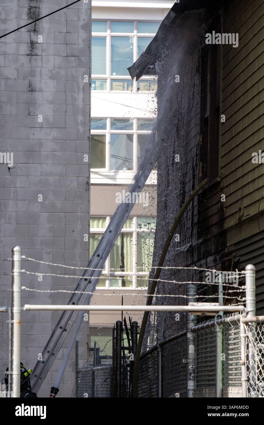 Seattle, USA. 15th Apr 2025. Mid-day the Seattle Fire Department at an ...