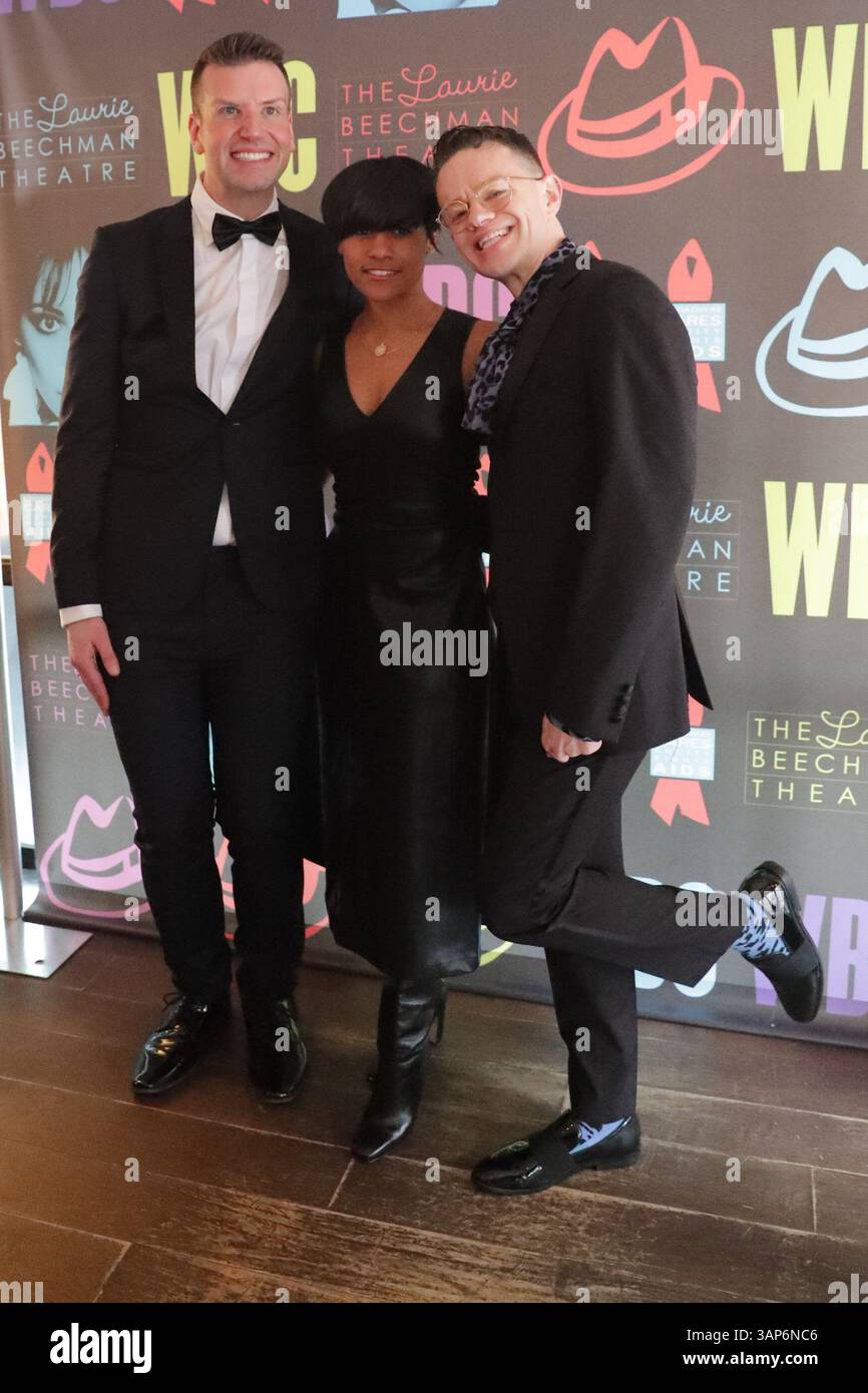NEW YORK, NEW YORK APRIL 14, 2025: Tom DAngora, Ariana DeBose, and ...