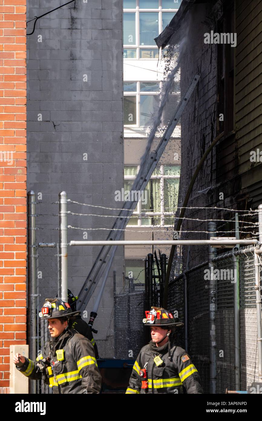 Seattle, USA. 15th Apr 2025. Mid-day the Seattle Fire Department at an ...