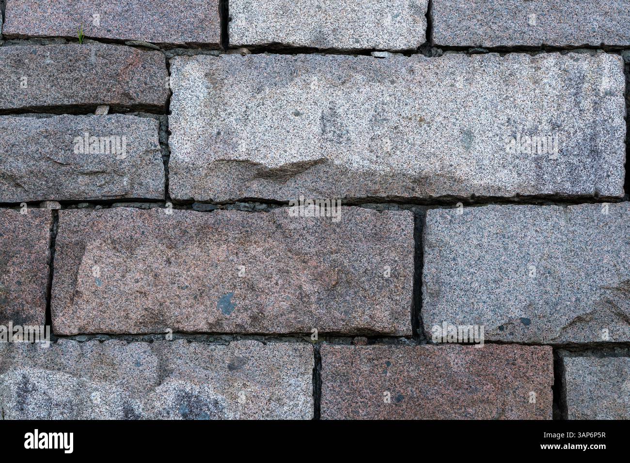 Texture Of Stacked Granite Stones On Park Loop Road In Acadia National ...