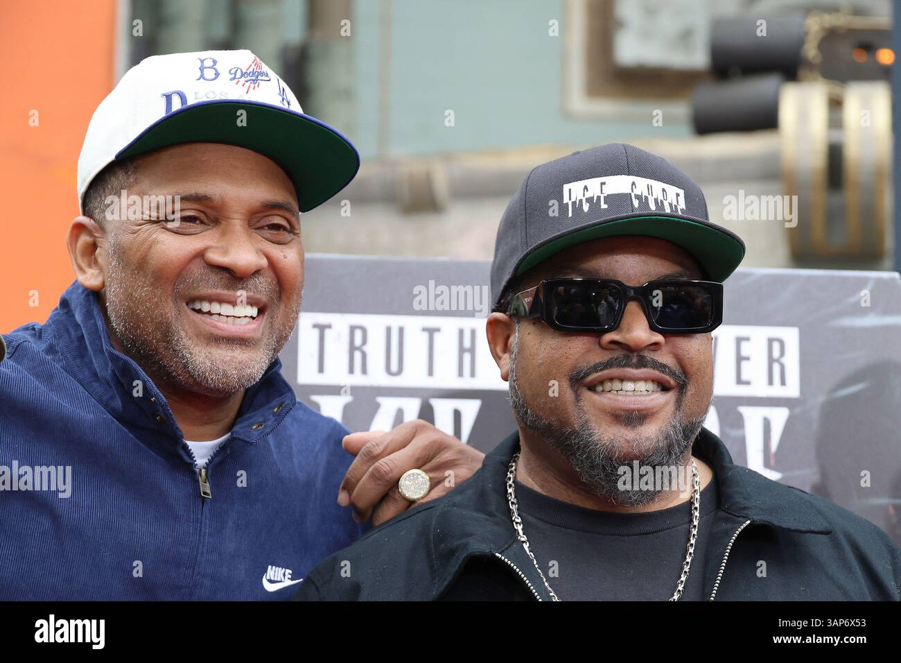 April 15, 2025, Los Angeles, California, USA: Mike Epps, Ice Cube at a ...