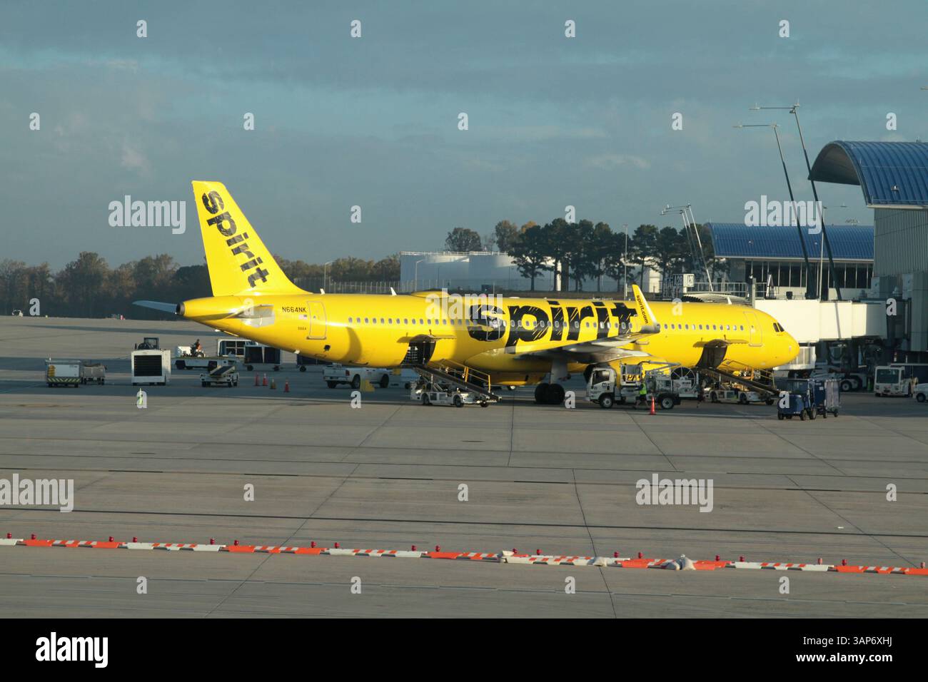 'Spirit' plane at the airport Stock Photo - Alamy