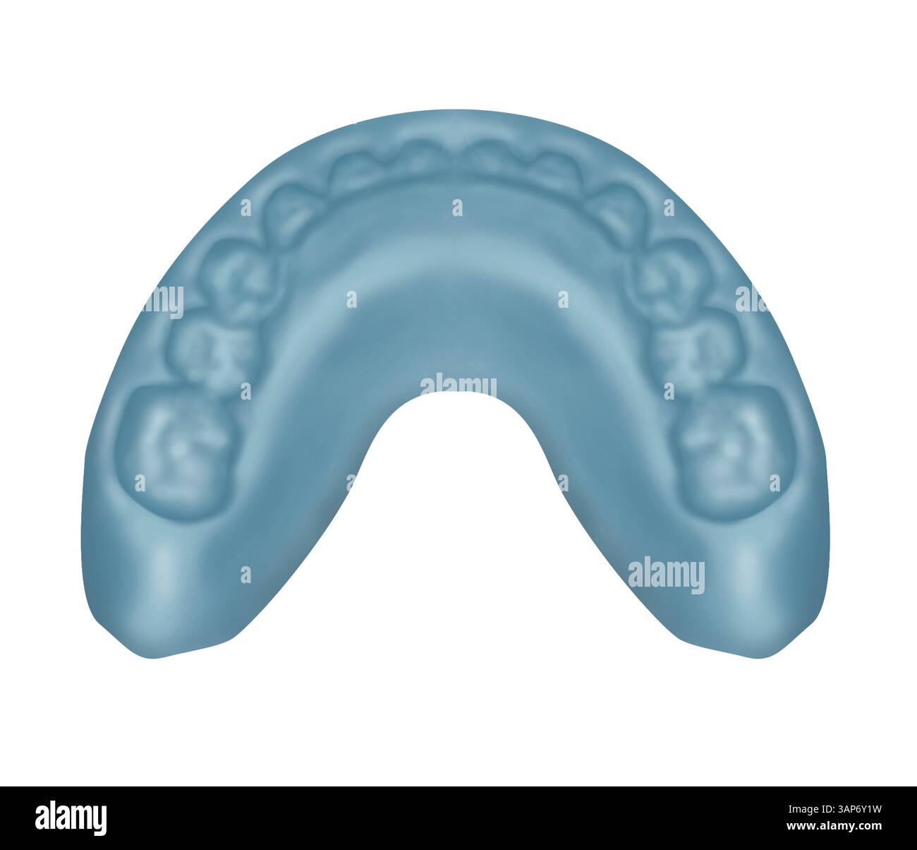 Illustration of a dental putty mould with teeth impressions Stock Photo ...