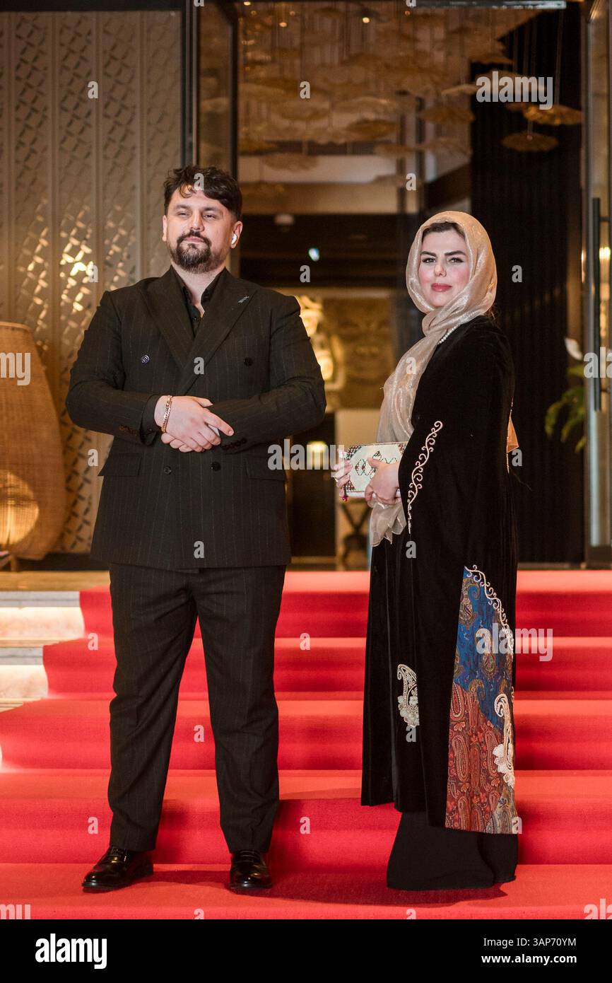 Hadis Pazouki (R), President of Iran’s National Clothing and Lifestyle ...