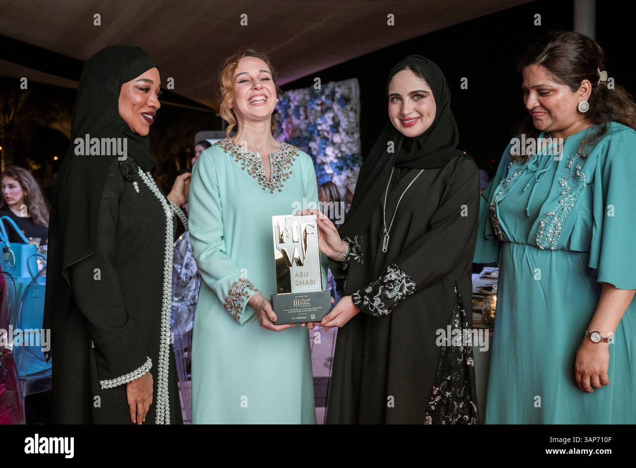 Abu Dhabi, United Arab Emirates. 13th Apr, 2025. Ozlem Sahin Ertas (C ...