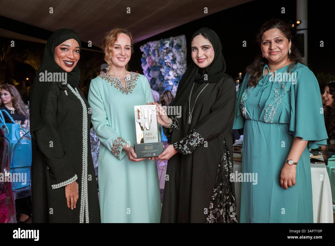 Abu Dhabi, United Arab Emirates. 13th Apr, 2025. Ozlem Sahin Ertas (C ...