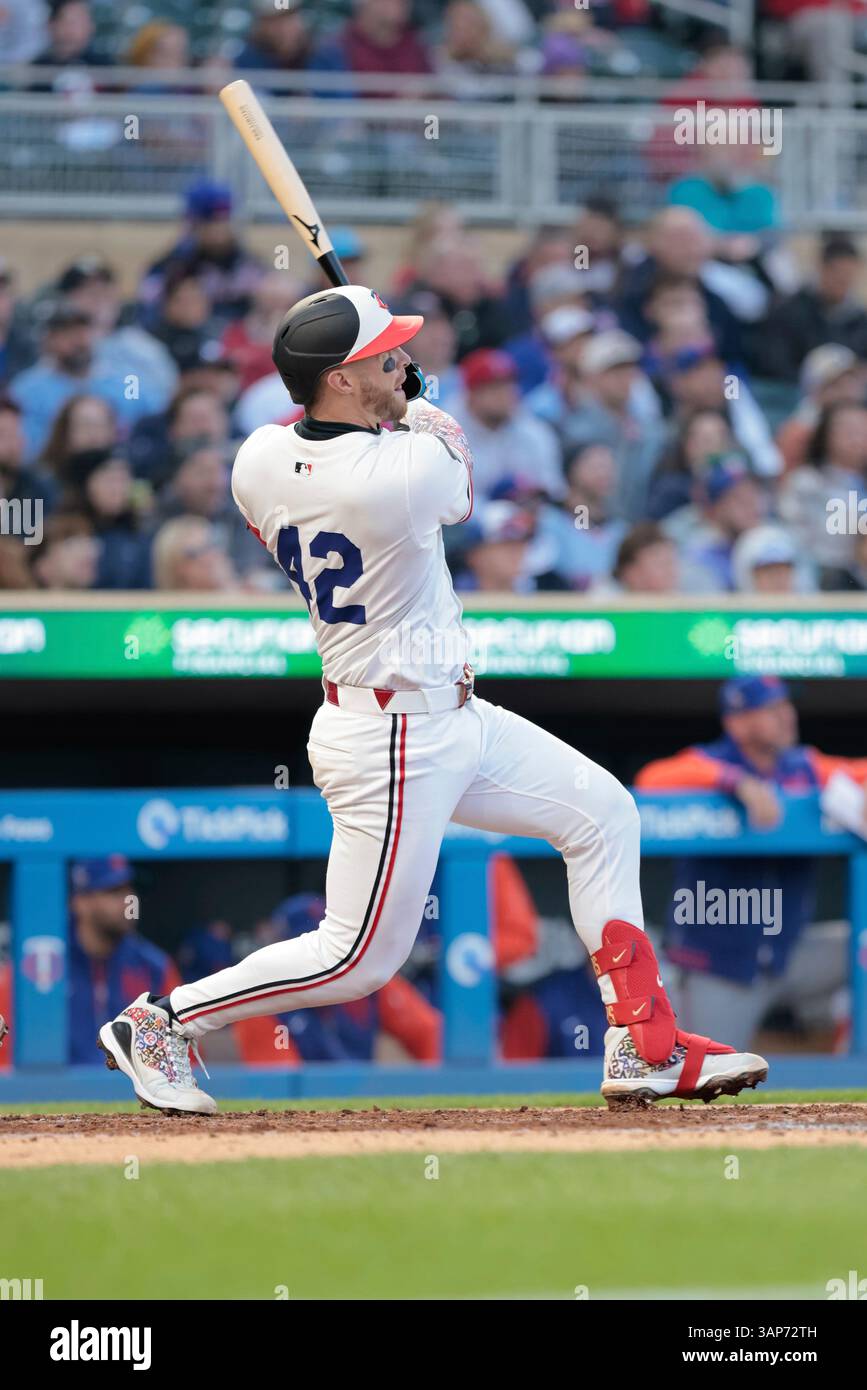 MINNEAPOLIS, MN - APRIL 15: Minnesota Twins catcher Ryan Jeffers (27 ...