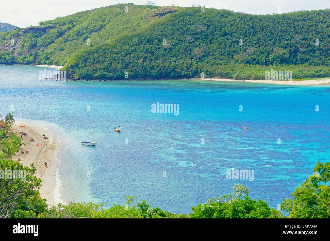 Nanuya Balavu Island, in the background Waya Island, Yasawa island ...