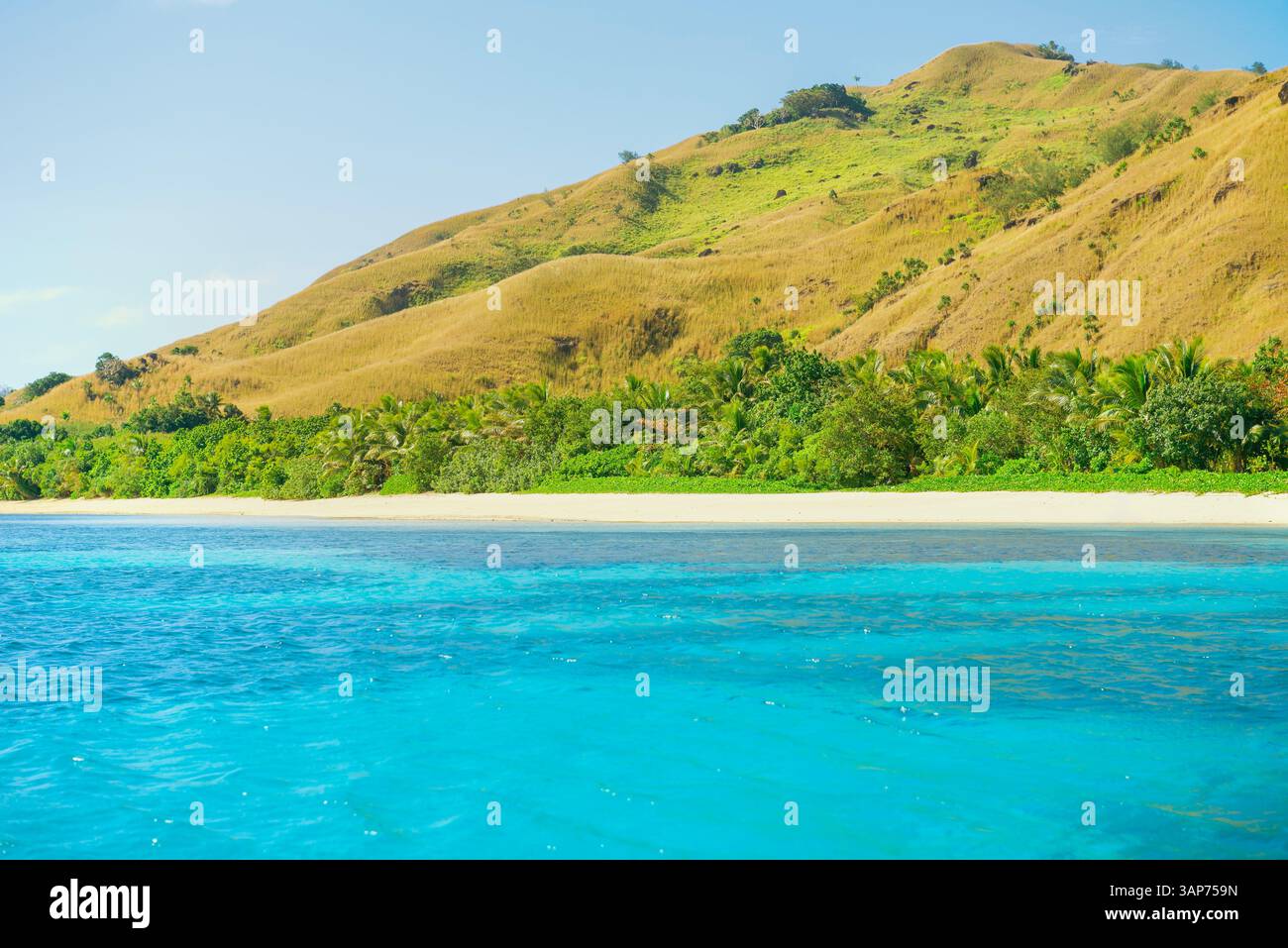 Tropical beach, Drawaqa Island, Yasawa islands, Fiji Stock Photo - Alamy