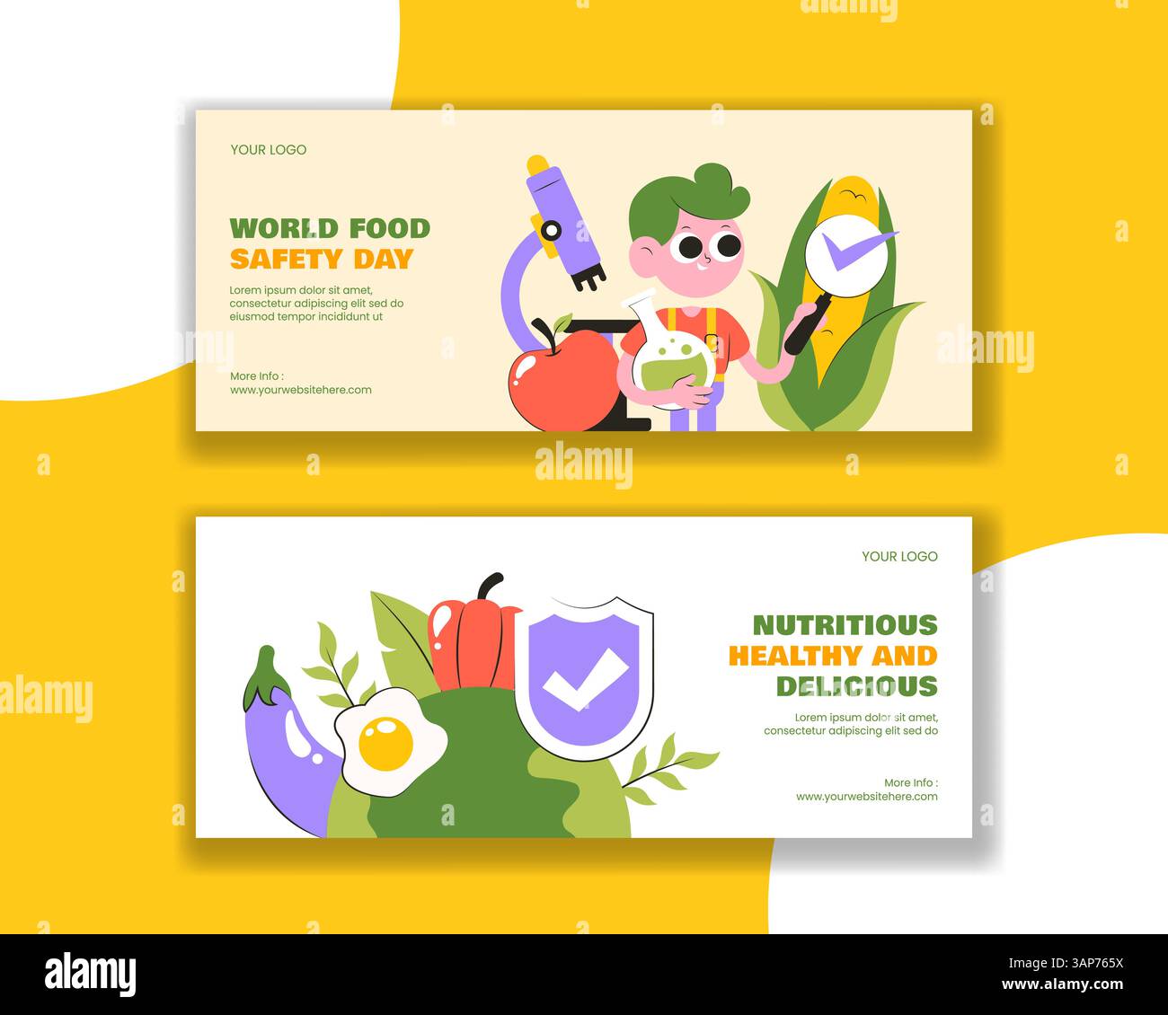 Banner world day safety Stock Vector Images - Alamy