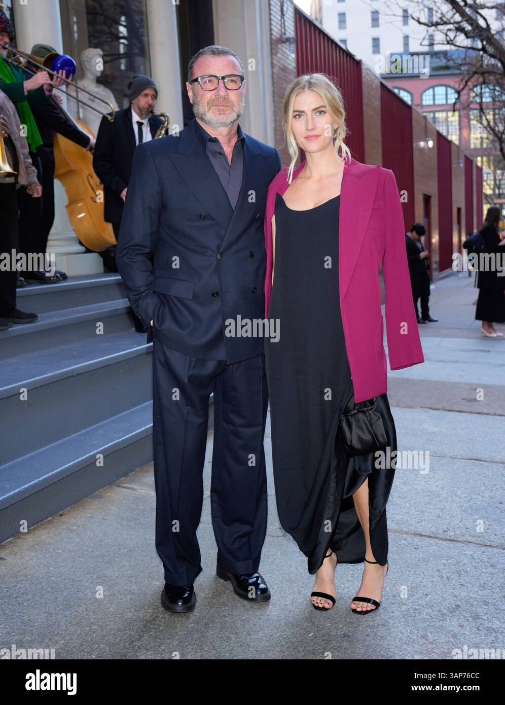 NEW YORK, NY - APRIL 15: Liev Schreiber and Taylor Neisen attend the ...