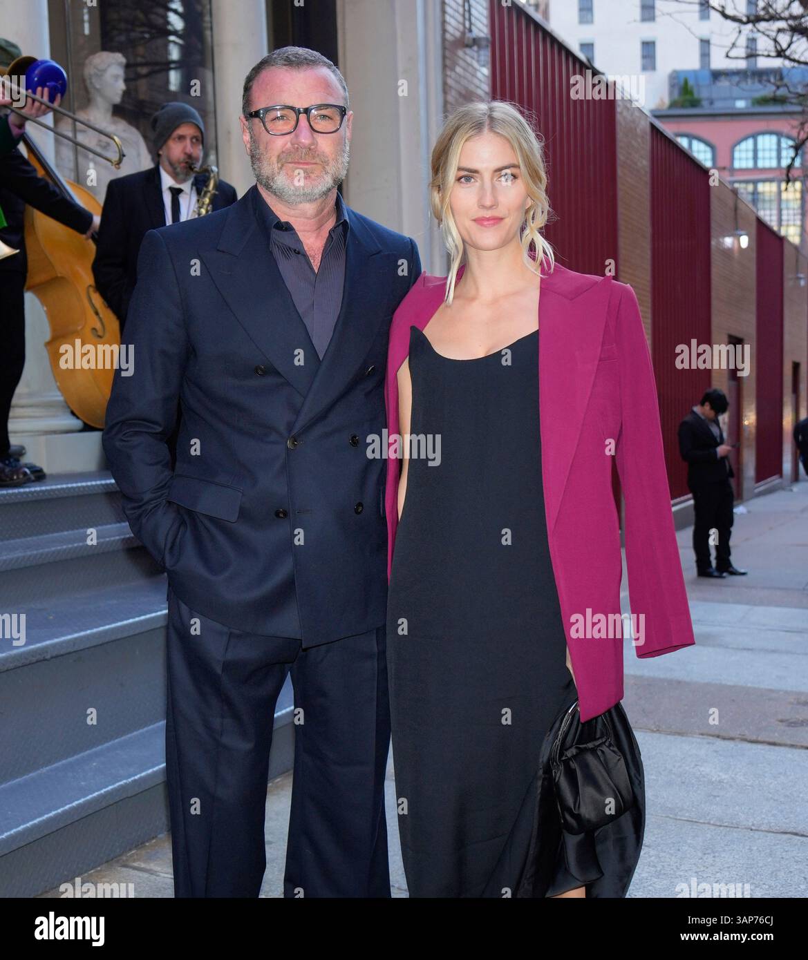 NEW YORK, NY - APRIL 15: Liev Schreiber and Taylor Neisen attend the ...