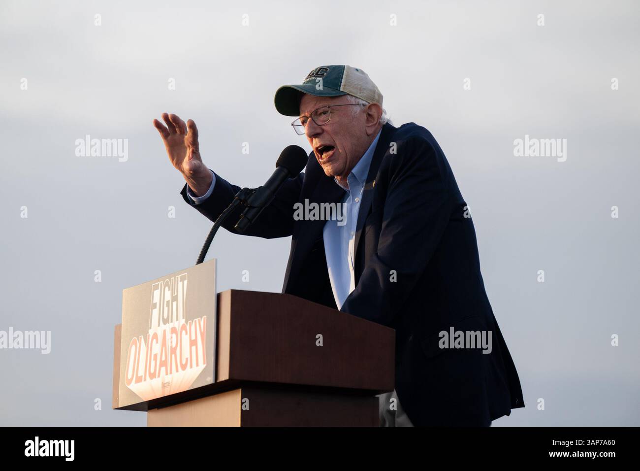 Folsom, Ca, USA. 15th Apr, 2025. Bernie Sanders speaks during the ...