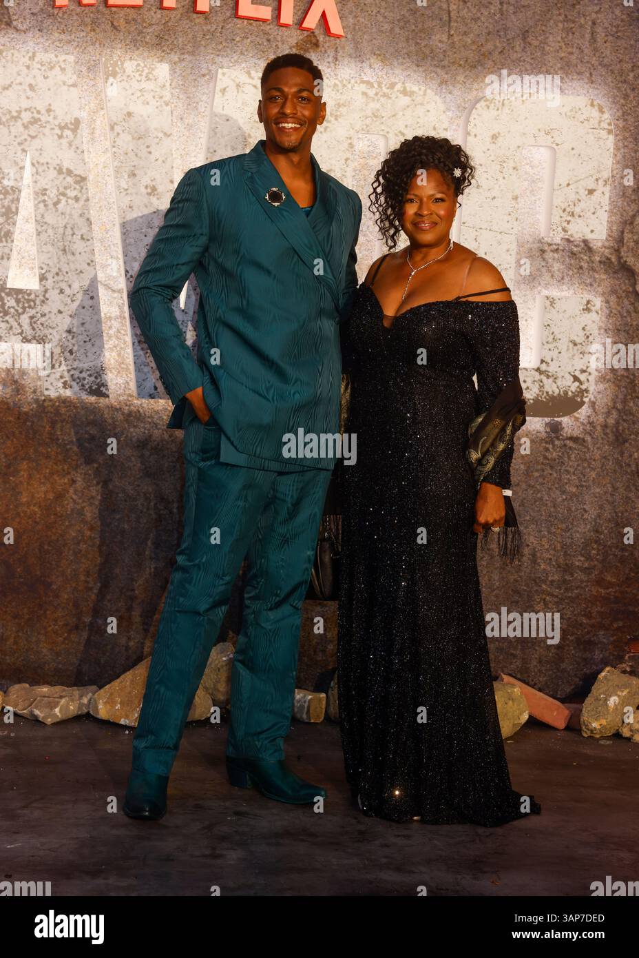 London, UK. 15th Apr, 2025. Justin Cornwell attends the Havoc World Premiere at the BFI IMAX in ...