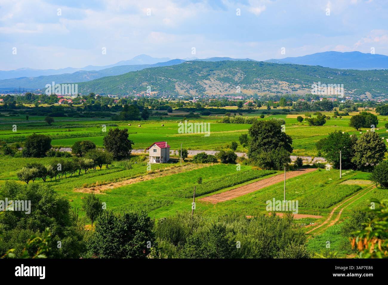 Farm house along the Zeta river on the outskirts of Niksic in a rural ...