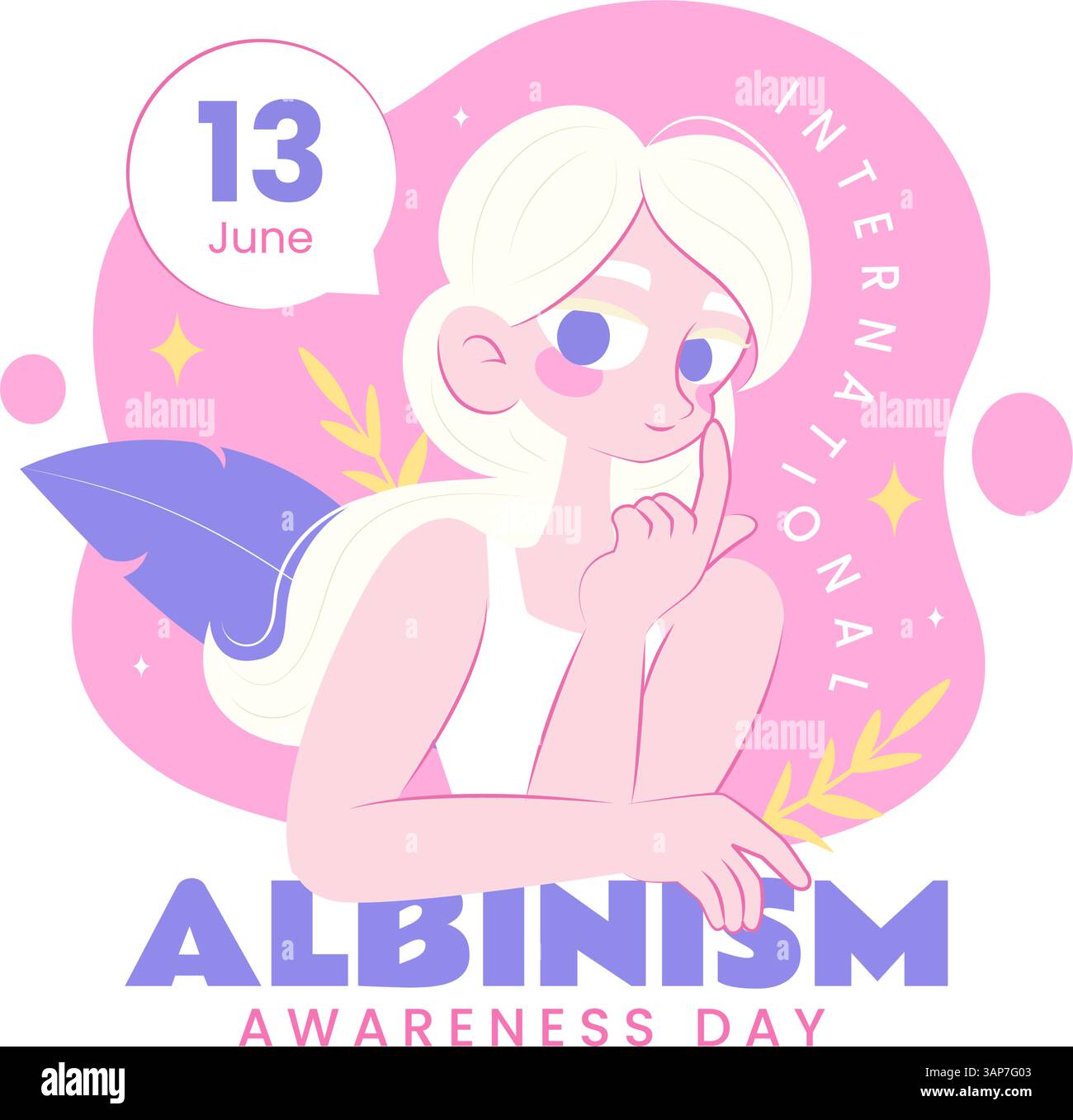 International Albinism Awareness Day Vector Illustration on June 13 ...