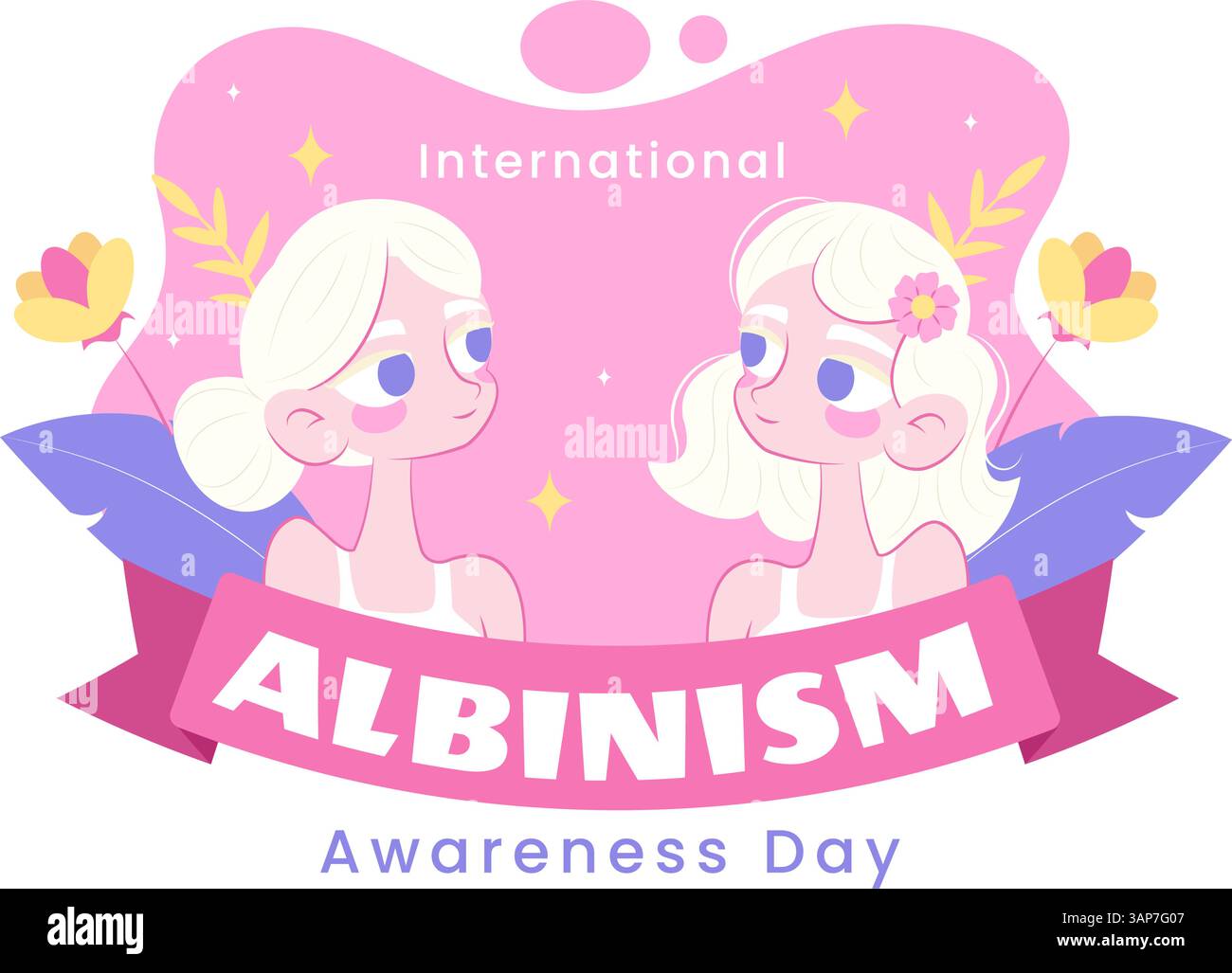 International Albinism Awareness Day Vector Illustration on June 13 ...