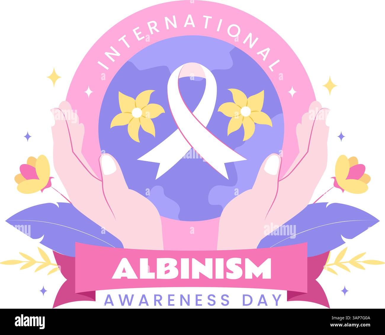 International Albinism Awareness Day Vector Illustration on June 13 ...