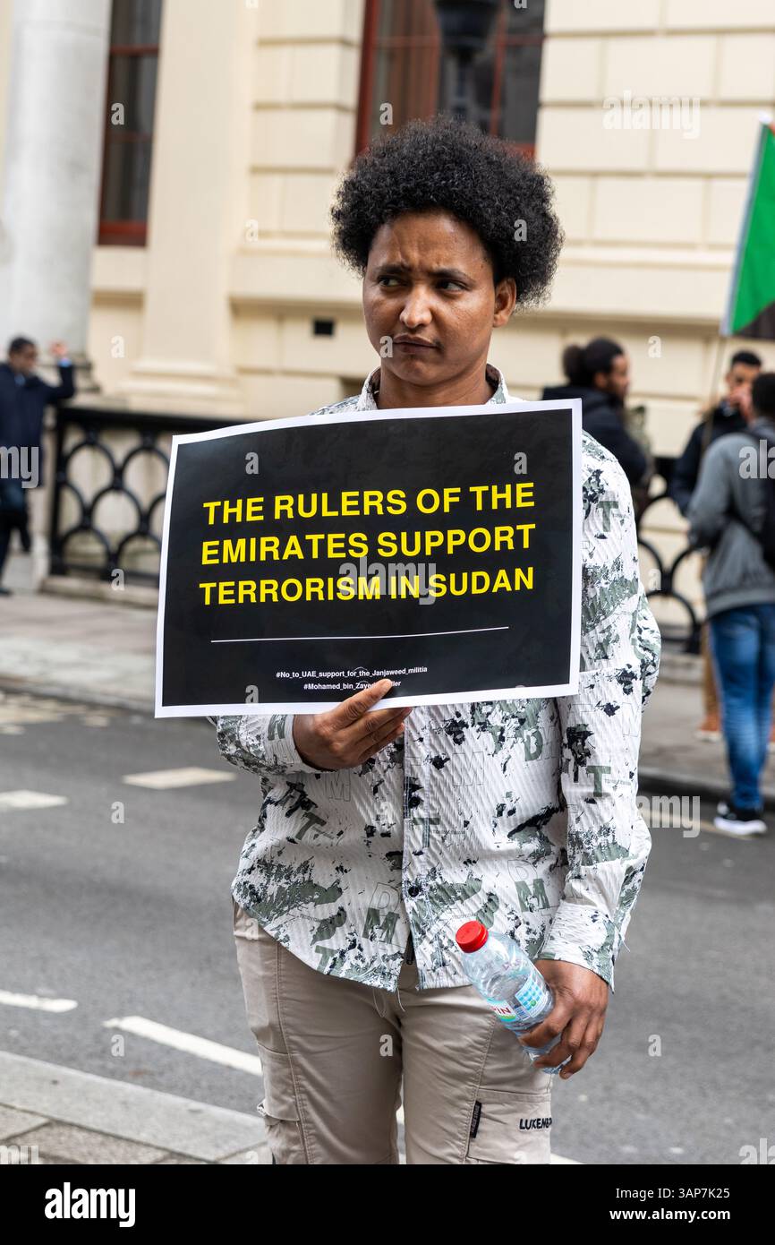 The Sudanese diaspora marched to Lancaster House, where a conference ...