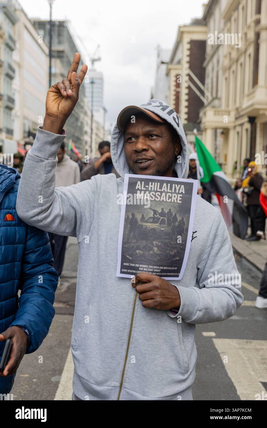 The Sudanese diaspora marched to Lancaster House, where a conference ...