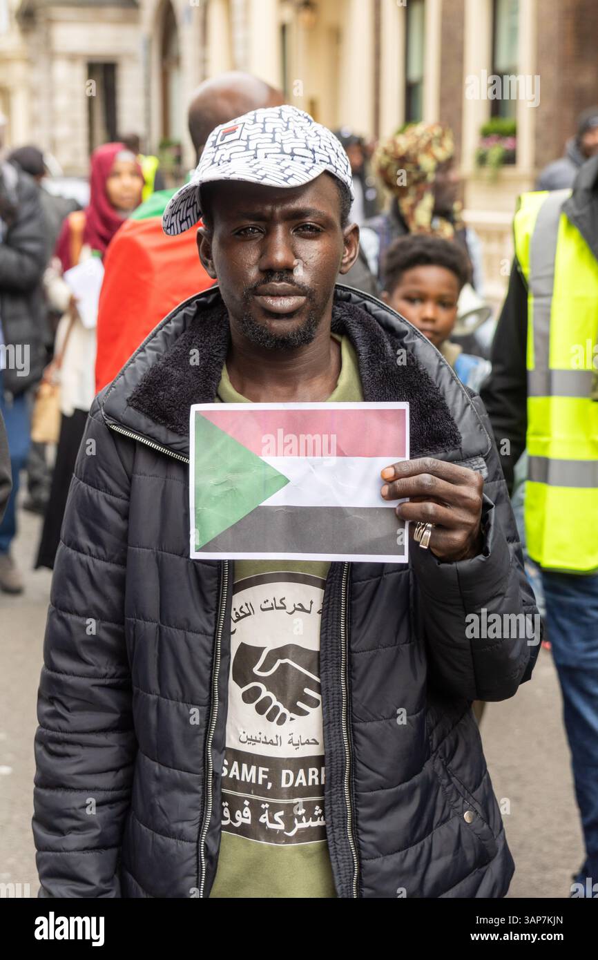 The Sudanese diaspora marched to Lancaster House, where a conference ...