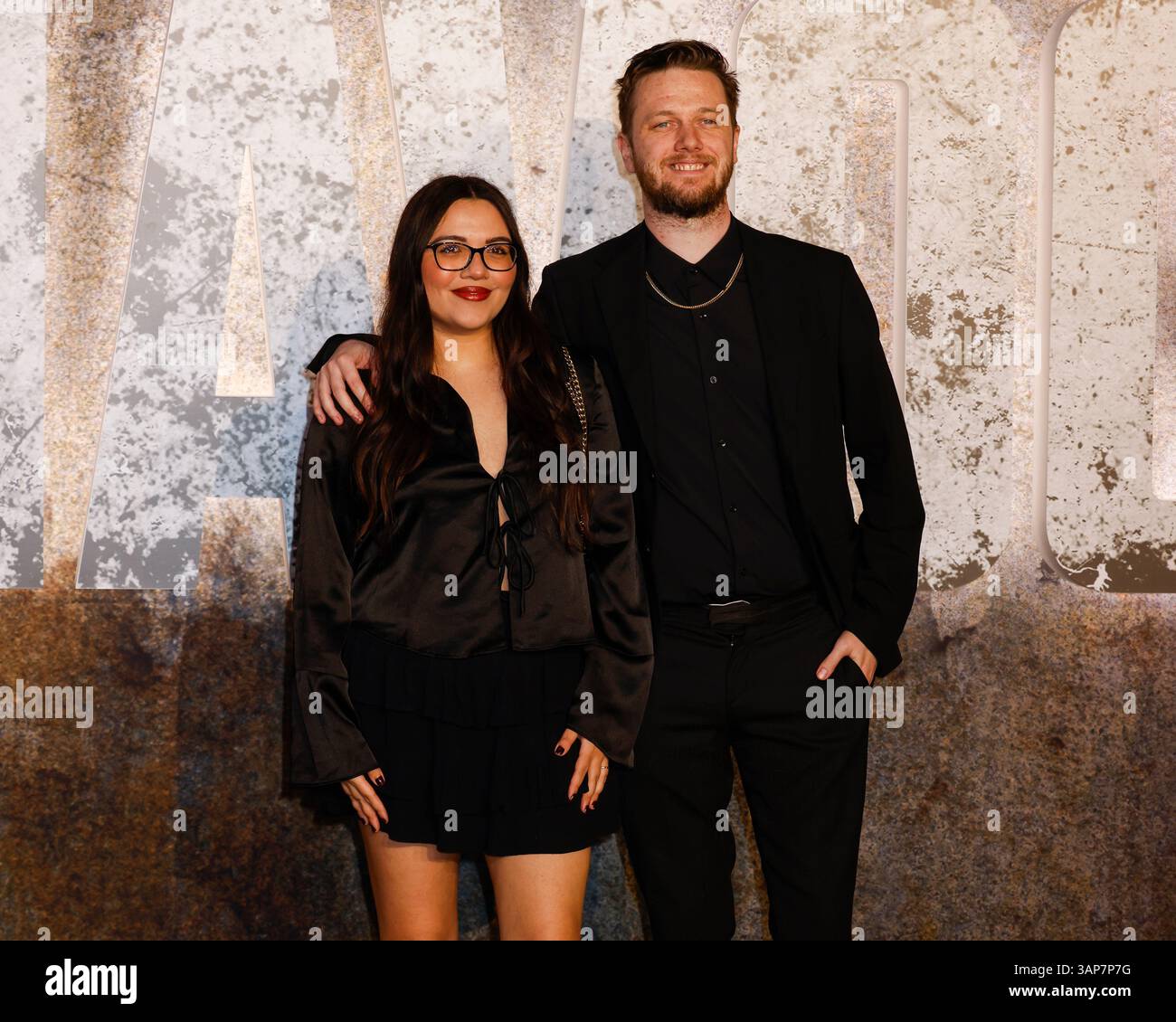 Michico Cara Rimmer and Callum Knight attend the Havoc World Premiere ...