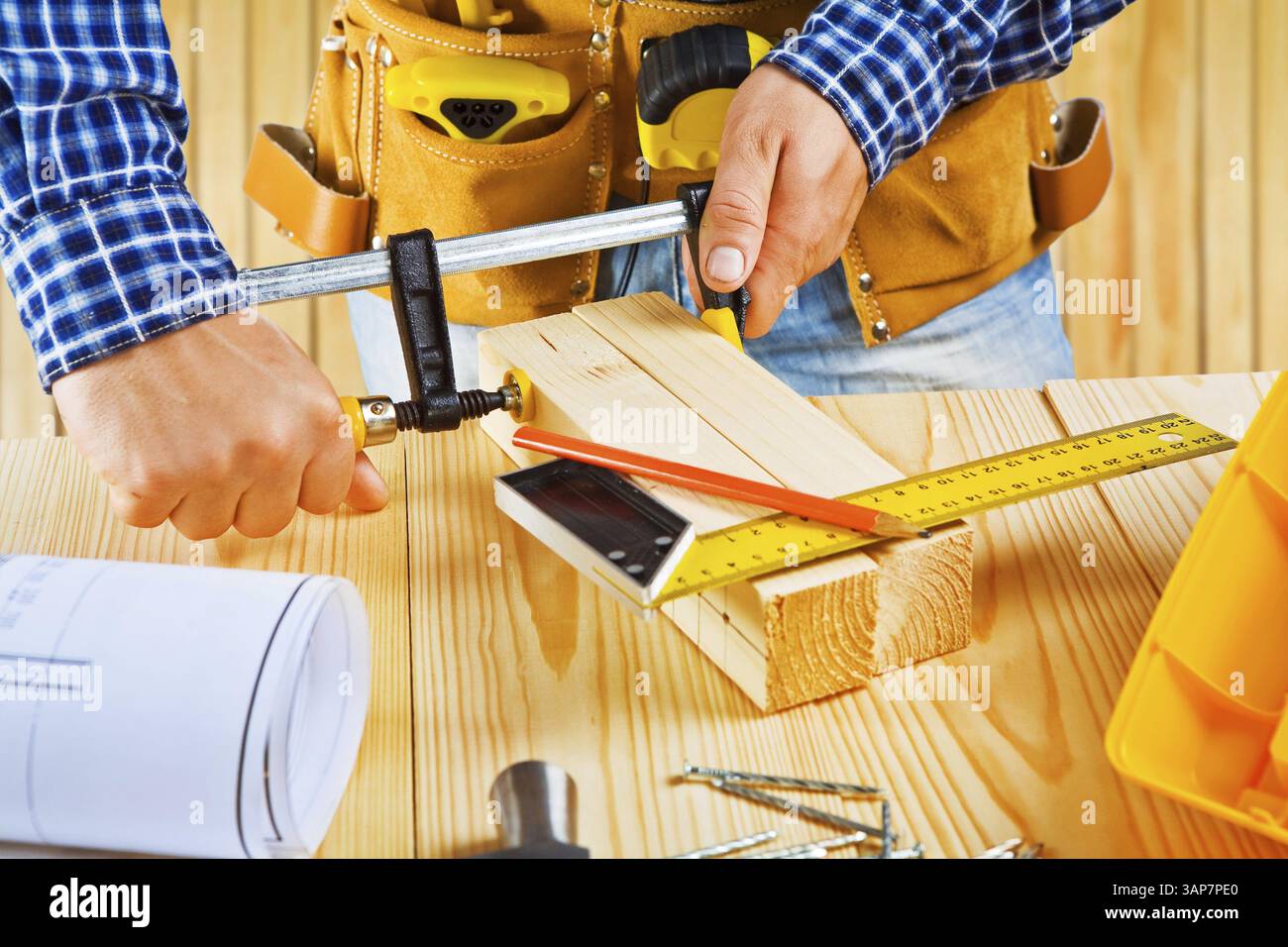 View on hte fixing process Stock Photo - Alamy