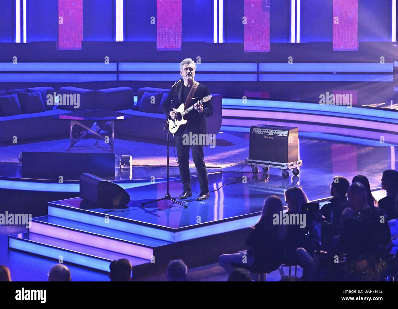 The singer Curtis Stigers at the recording of The Beatrice Egli Show in ...