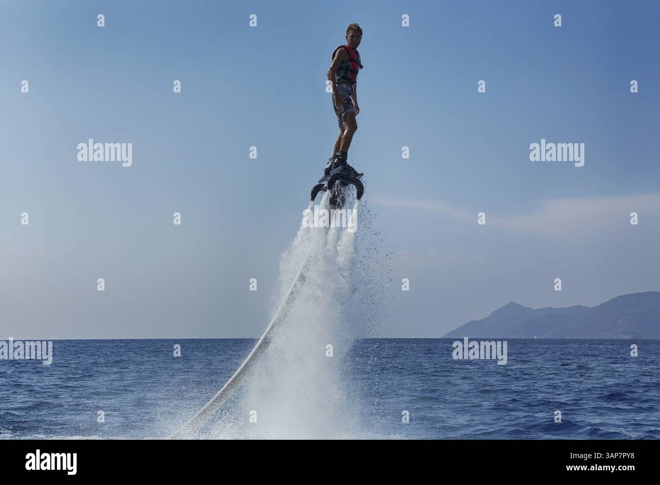 Water jetpacking in the sea Stock Photo - Alamy