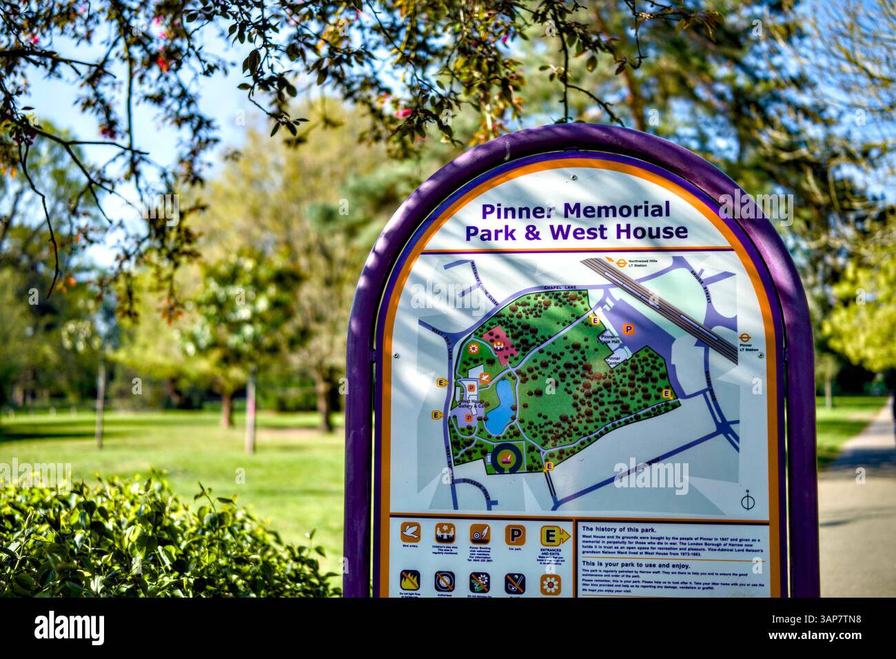 Memorial Park, Pinner, Borough of Harrow, London, England, U.K Stock ...
