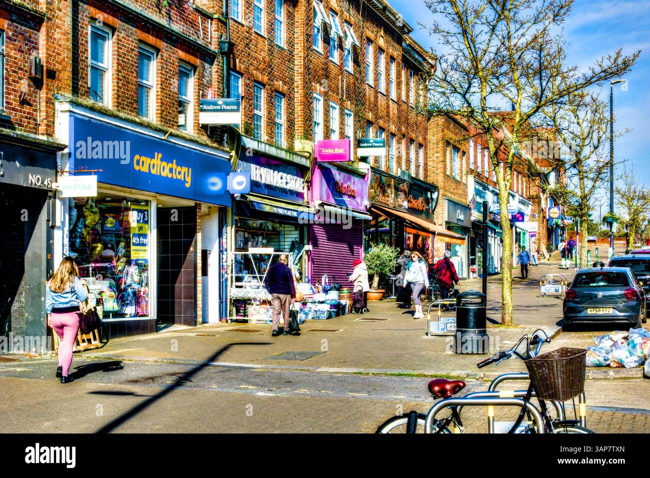 Bridge Street Shops, Pinner Town Centre, Borough of Harrow, London, U.K ...