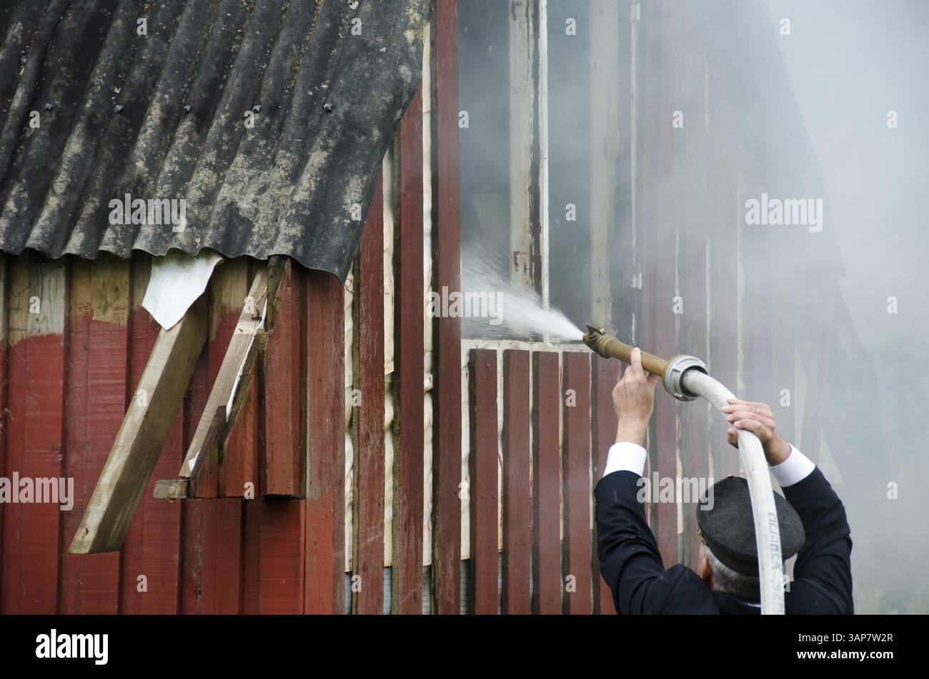 Small fire burns in hi-res stock photography and images - Alamy
