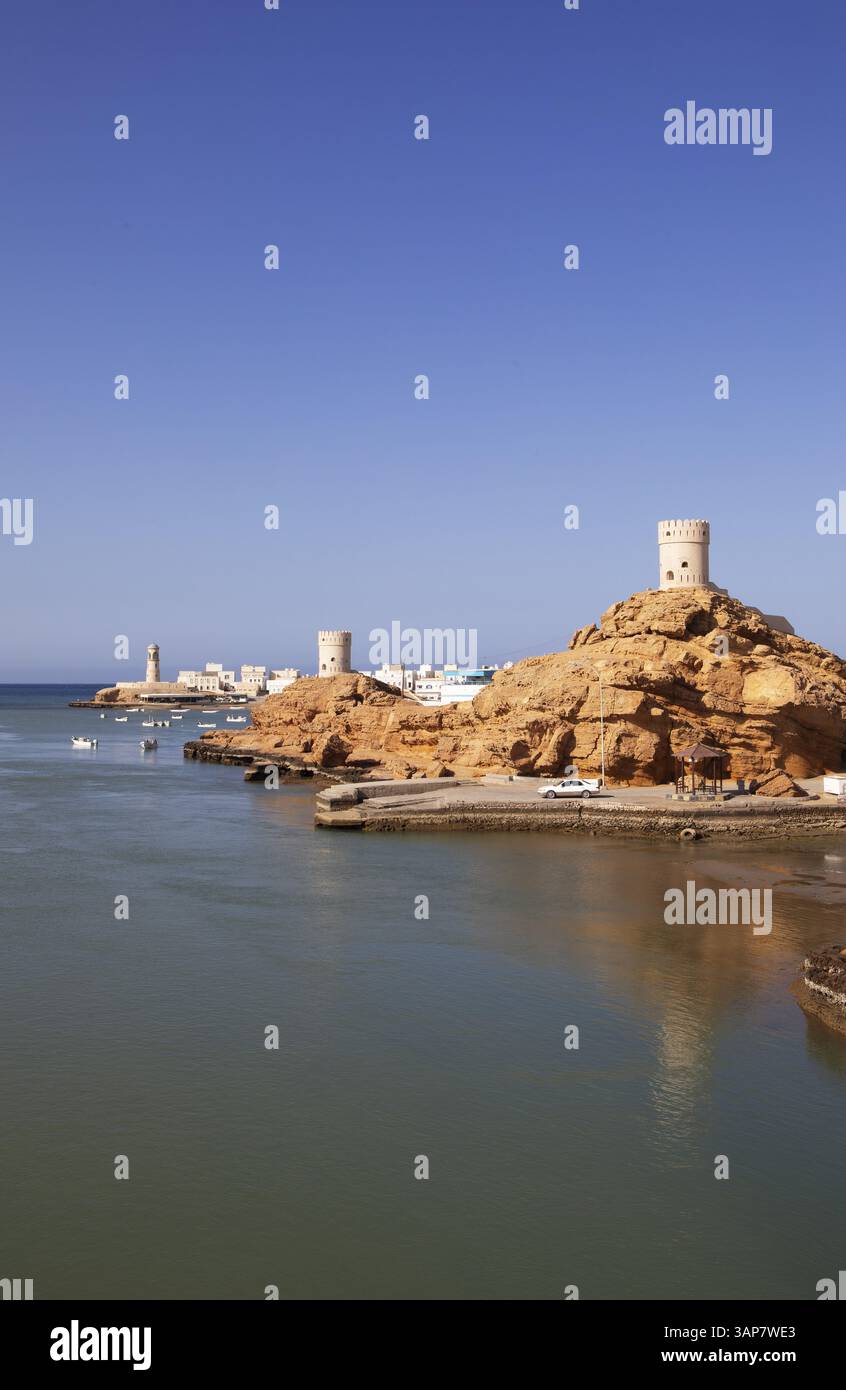 View of Sur, in front the Gulf of Oman, province of Janub ash-Sharqiyya ...