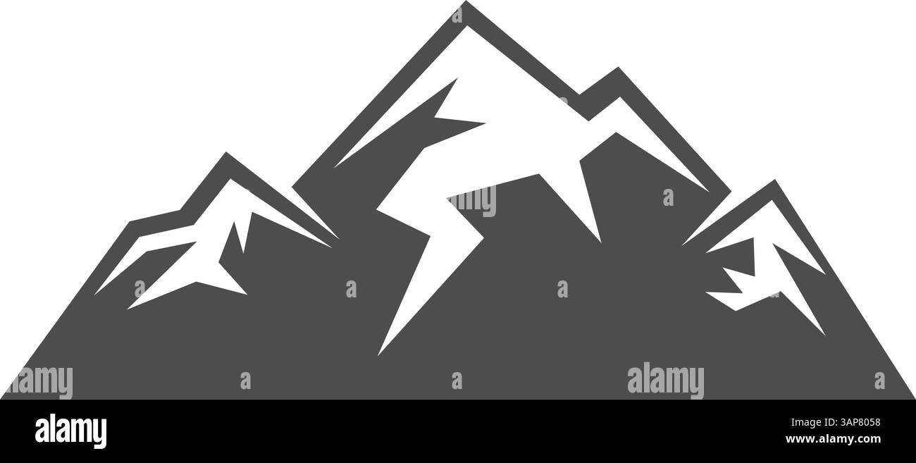 Mountain peak logo design template Stock Vector Image & Art - Alamy