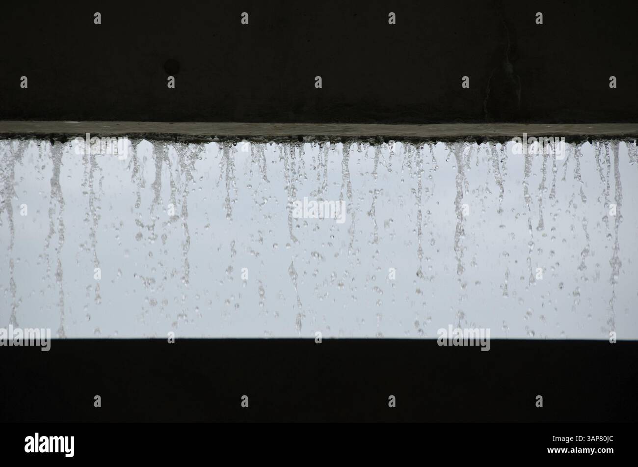 Curtain of water seen from inside a building, Kobe, Japan, Asia Stock ...