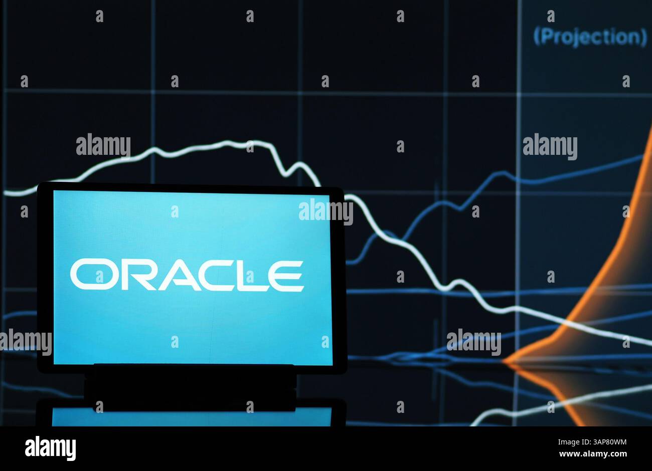Germany. 15th Apr, 2025. In this photo illustration, Oracle Corporation ...