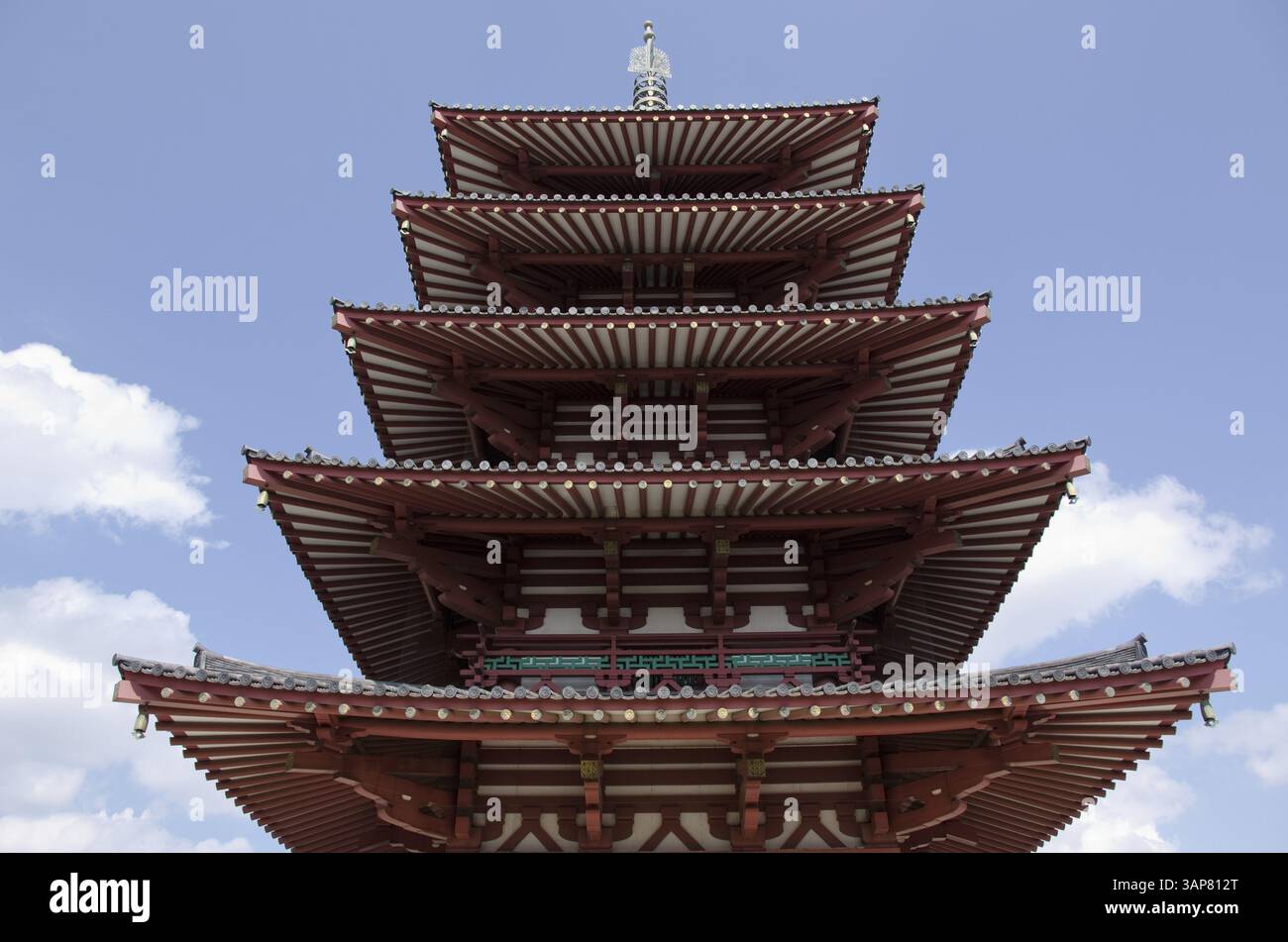 Five storey Pagoda of the Shitennoji Temple in Osaka, Japan, Osaka ...