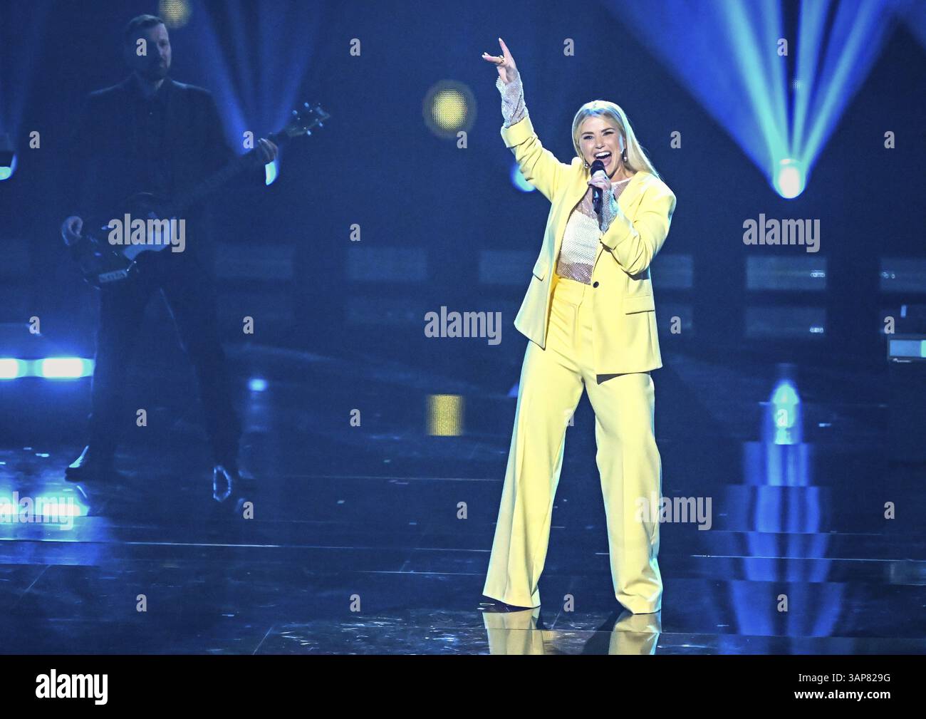 The singer Beatrice Egli at the recording of The Beatrice Egli Show in ...