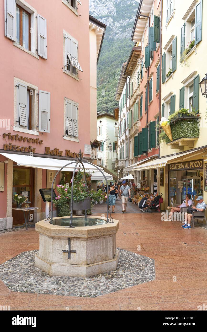 Old town centre of Riva del Garda on Lake Garda in Italy Stock Photo ...