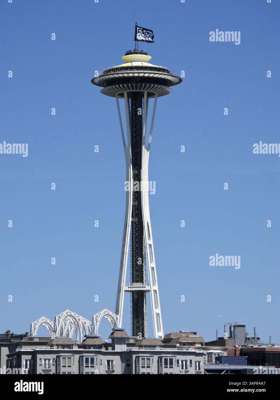 View of the space needle in seattle, pacific northwest, Seattle, USA ...