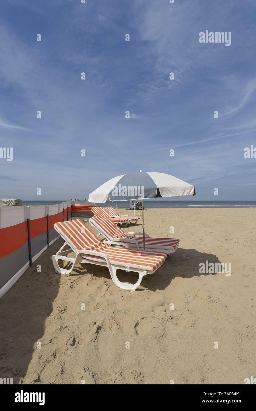 De Haan beach on the North Sea in Belgium Stock Photo - Alamy
