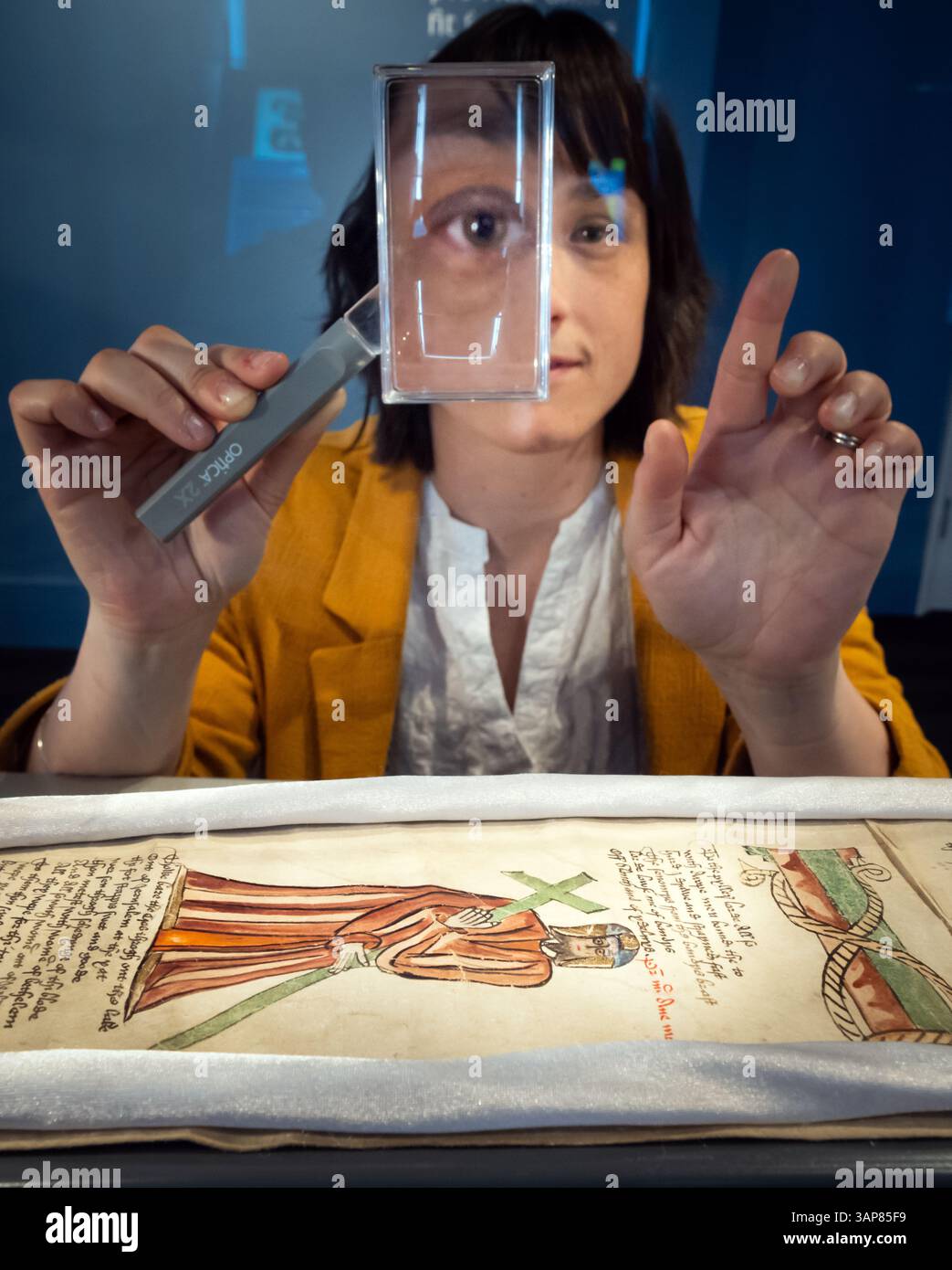 Special collections manager Dr Hannah Thomas with the Bar Convent Arma ...