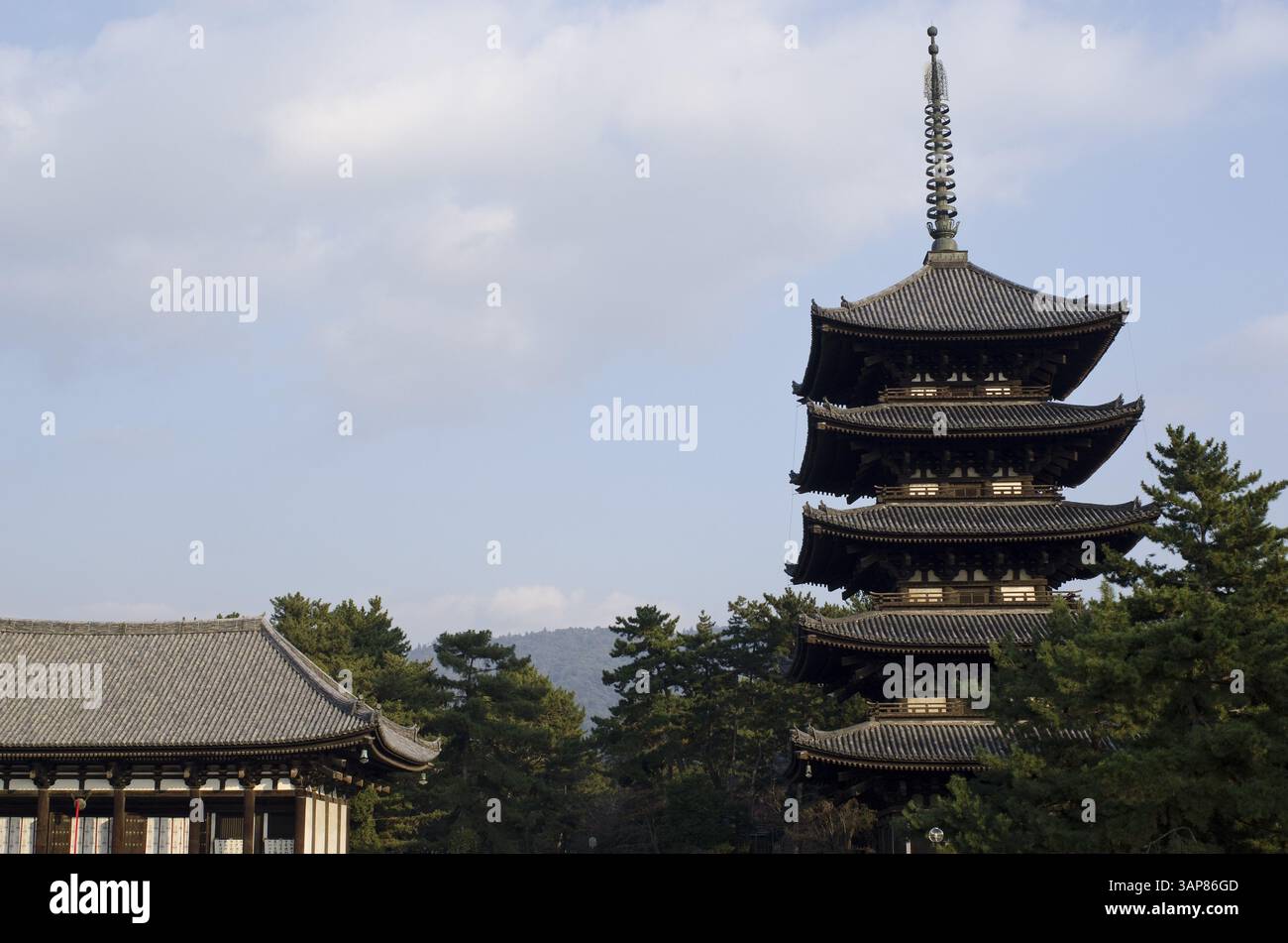 Pagoda of Kofuku-ji in Nara, Japan, one of the 8 Historic Monuments of ...