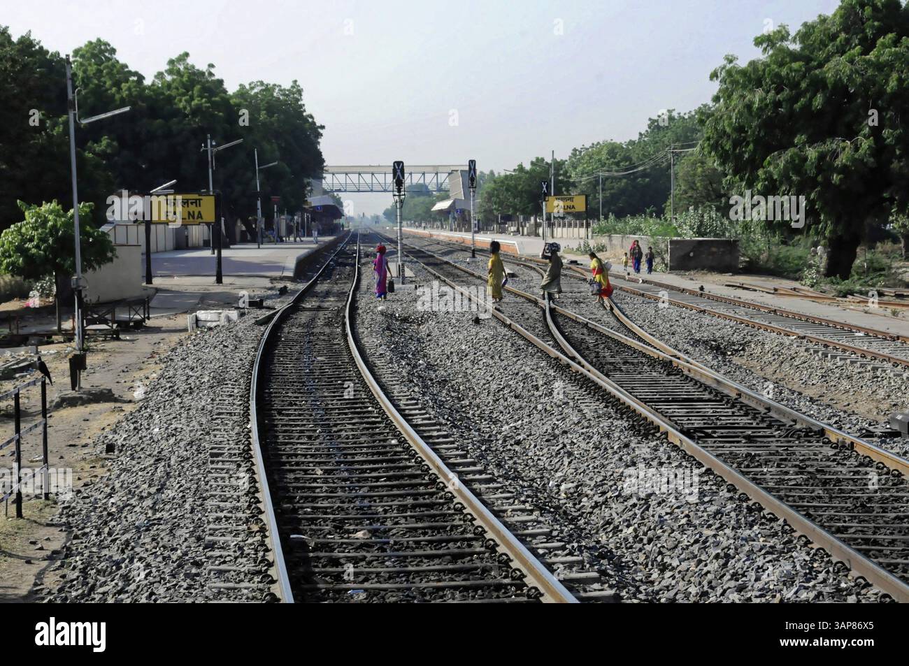 Ranakpur, Rajasthan, North India, India, Asia, Rural railway station ...